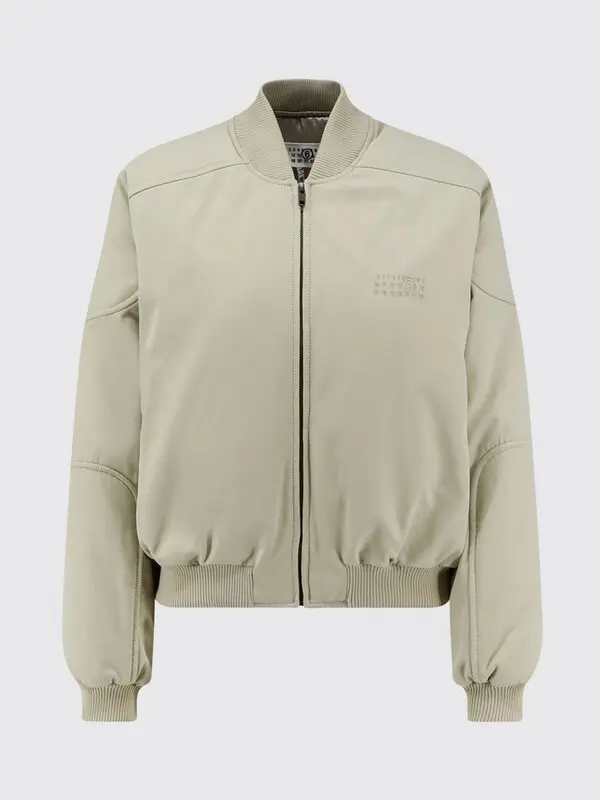 MAISON MARGIELA Cropped Cotton Twill Bomber Jacket With Logo