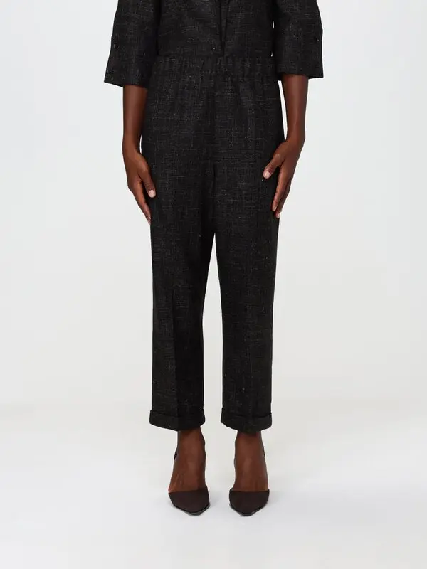 Liviana Conti Textured Straight Leg Pants