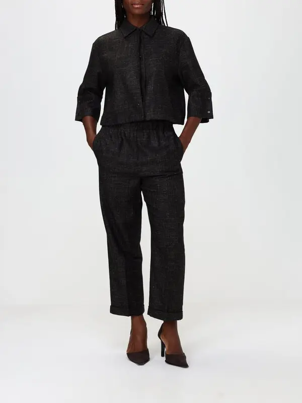 Liviana Conti Textured Straight Leg Pants