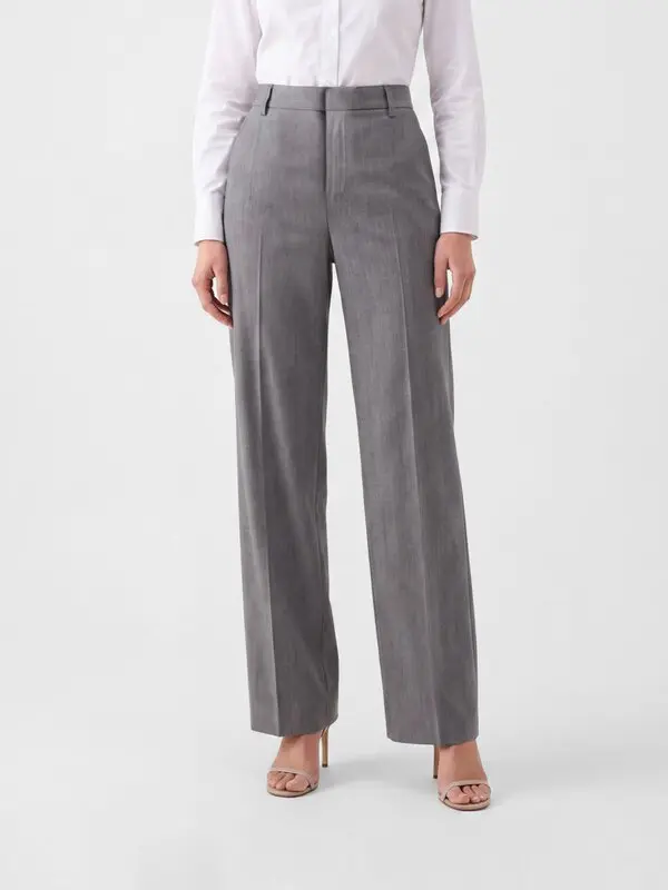 MAISON MARGIELA Wide Leg Virgin Wool Tailored Trousers