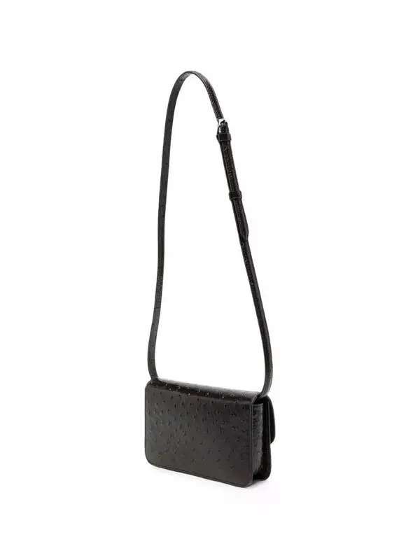 TOTEME T-lock Ostrich-embossed Crossbody Bag