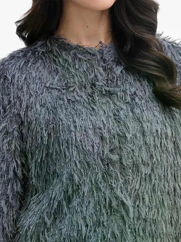OUI Feather-effect Knitted Jacket