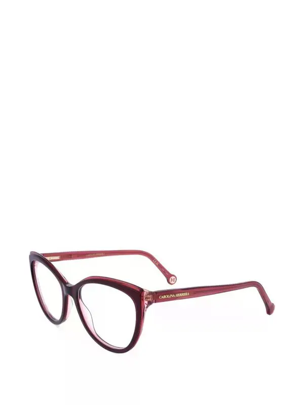 Carolina Herrera Cat Eye Frame Eyeglasses - Red