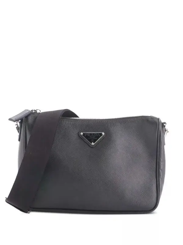 Prada Re-edition Zip Messenger Bag Saffiano Leather - Black