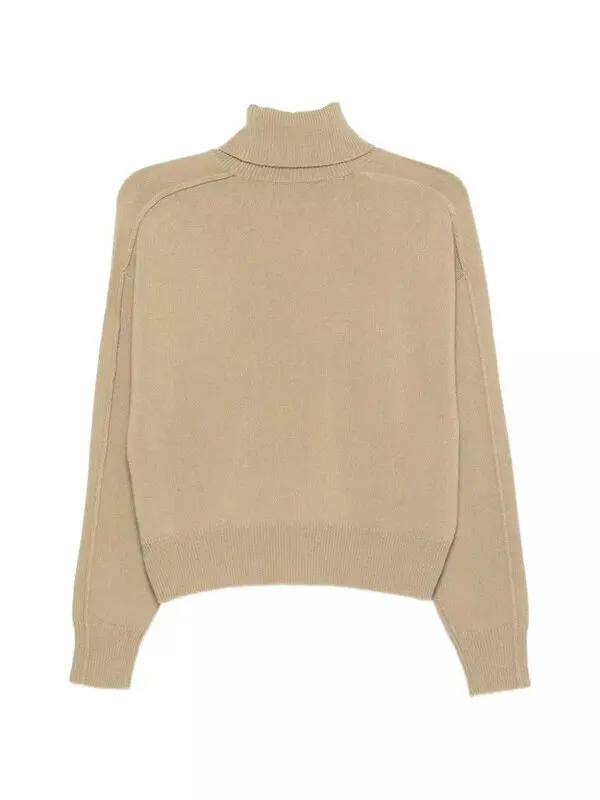 TELA Merino Wool Turtleneck Sweater - Neutrals
