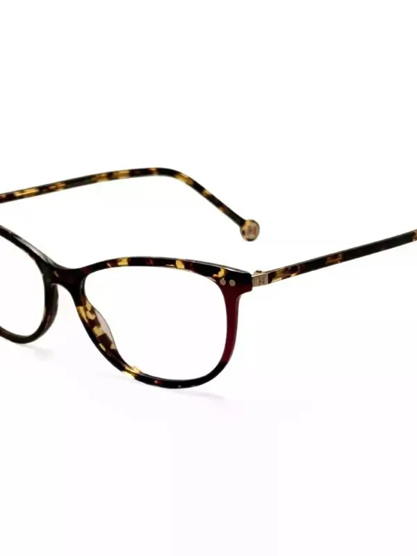 Carolina Herrera Tortoiseshell-effect Cat-eye Glasses