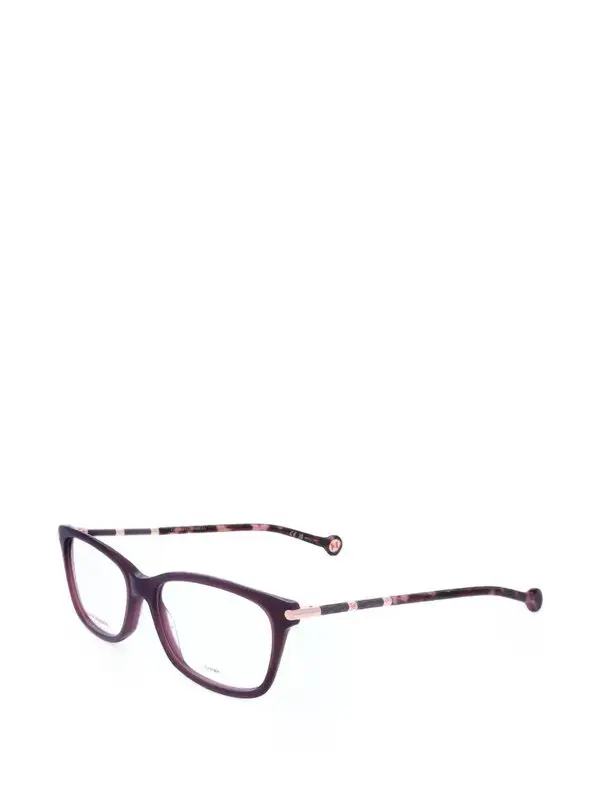 Carolina Herrera Tortoiseshell-effect Rectangle-frame Glasses