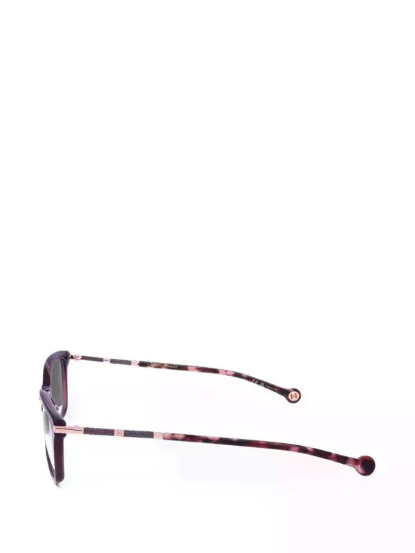 Carolina Herrera Tortoiseshell-effect Rectangle-frame Glasses