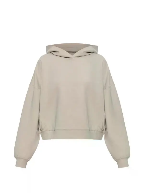 Nike Logo-print Cropped Hoodie - Neutrals