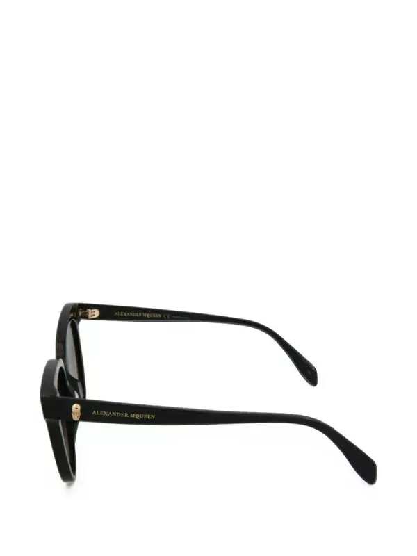 Alexander McQueen Skull-detail Cat-eye Sunglasses - Black