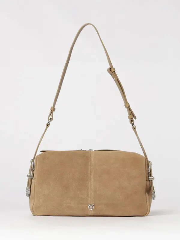 Pinko Suede Shoulder Bag - Brown