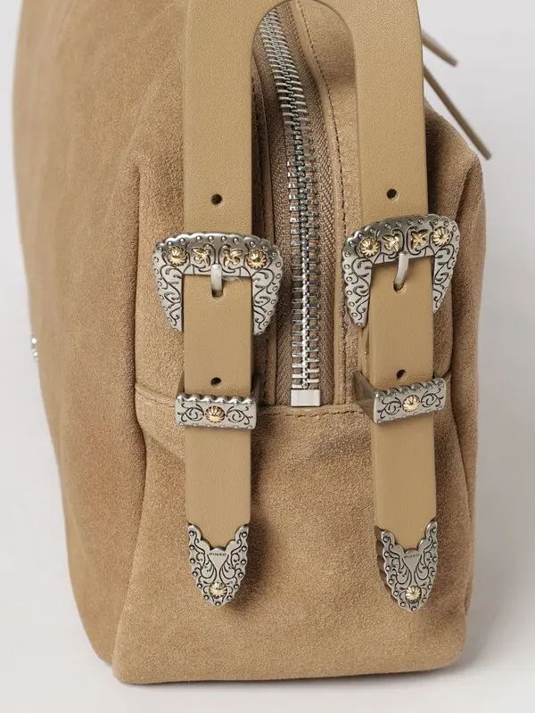 Pinko Suede Shoulder Bag - Brown