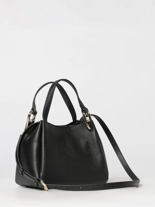 Furla Nuvola Mini Bag With Double Handle And Adjustable Shoulder Strap - Black