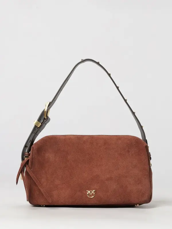 Pinko Suede Shoulder Bag - Earth