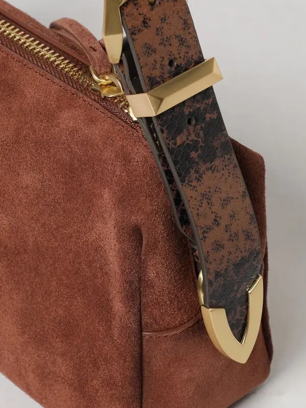 Pinko Suede Shoulder Bag - Earth