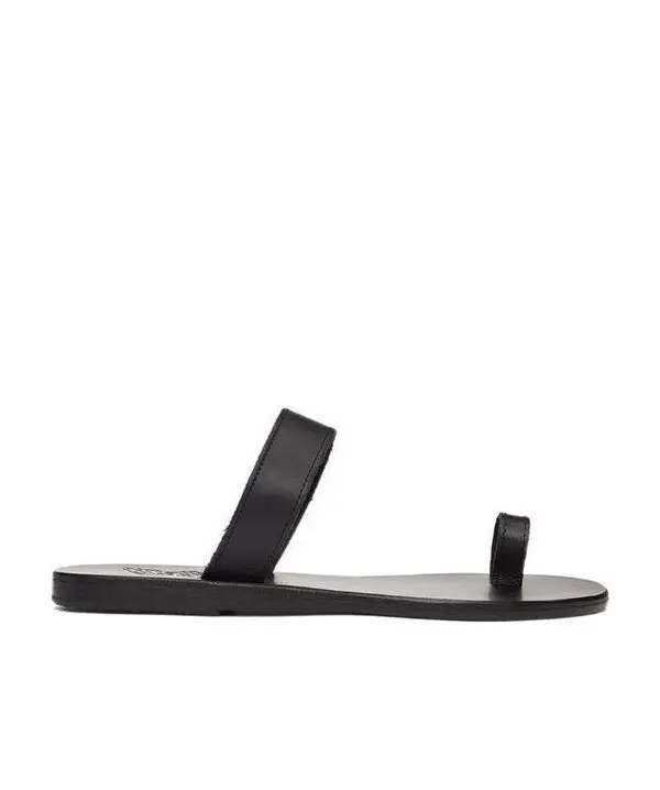ANCIENT GREEK SANDALS Thalia Open-toe Flat Sandals - Black