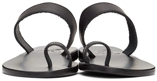 ANCIENT GREEK SANDALS Thalia Open-toe Flat Sandals - Black