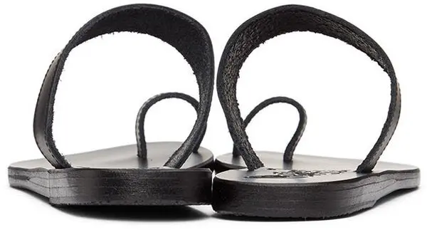 ANCIENT GREEK SANDALS Thalia Open-toe Flat Sandals - Black