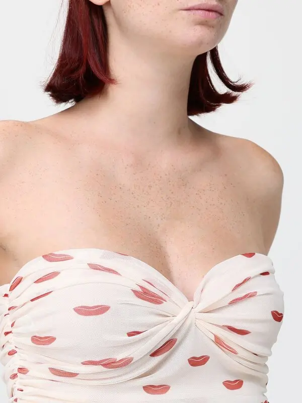 Fiorucci Ruched Lips Print Camisole Top