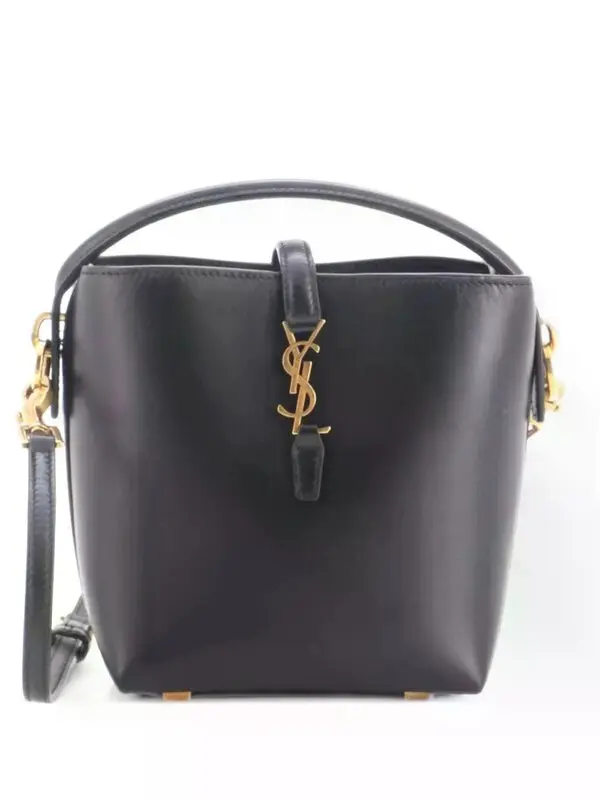 Saint Laurent Le 37 Leather Mini Bucket Bag - Black