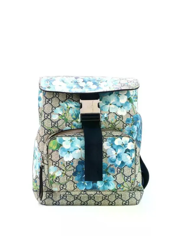 Gucci Blooms Print Gg Coated Canvas Small Backpack