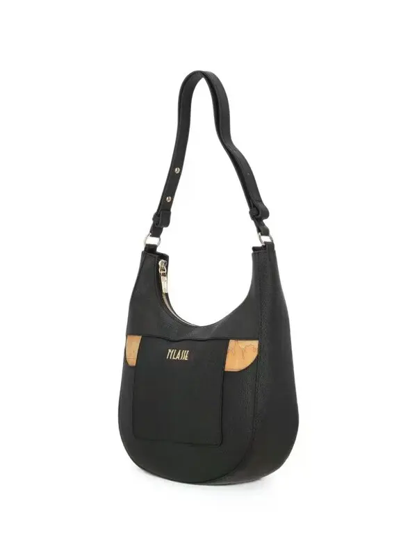 ALVIERO MARTINI 1° CLASSE Logo-plaque Map-print Shoulder Bag
