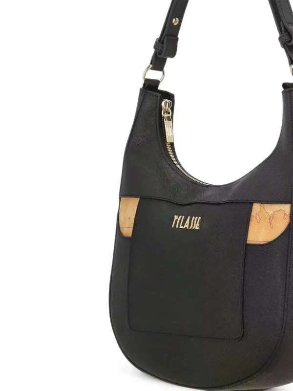 ALVIERO MARTINI 1° CLASSE Logo-plaque Map-print Shoulder Bag