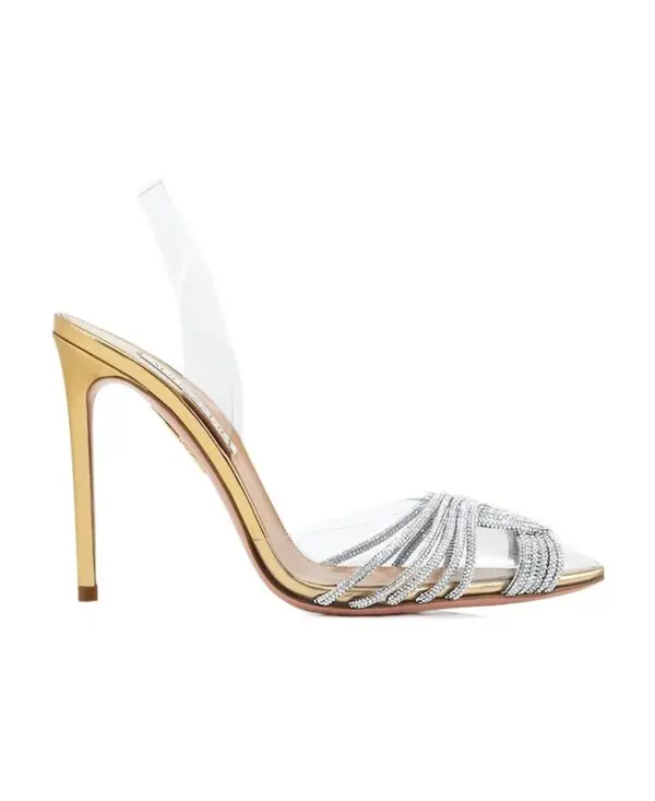 AQUAZZURA Pointed 115mm Leather Pumps - White