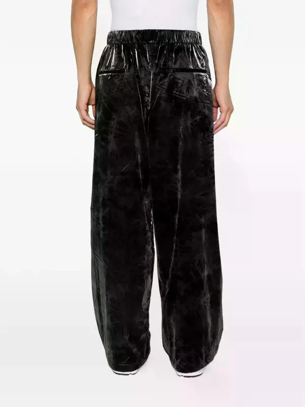 Y3 High-shine Tie-dye Wide-leg Trousers