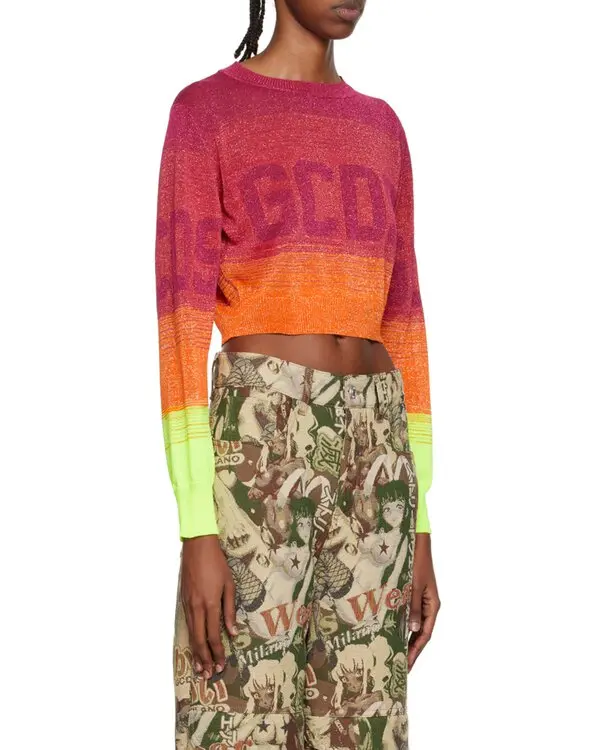 Gcds Logo Knit Cropped Jumper