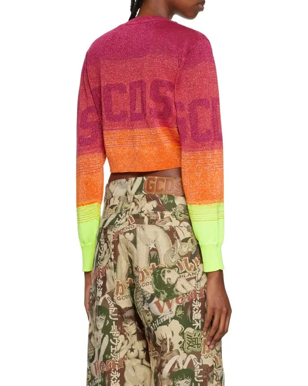 Gcds Logo Knit Cropped Jumper