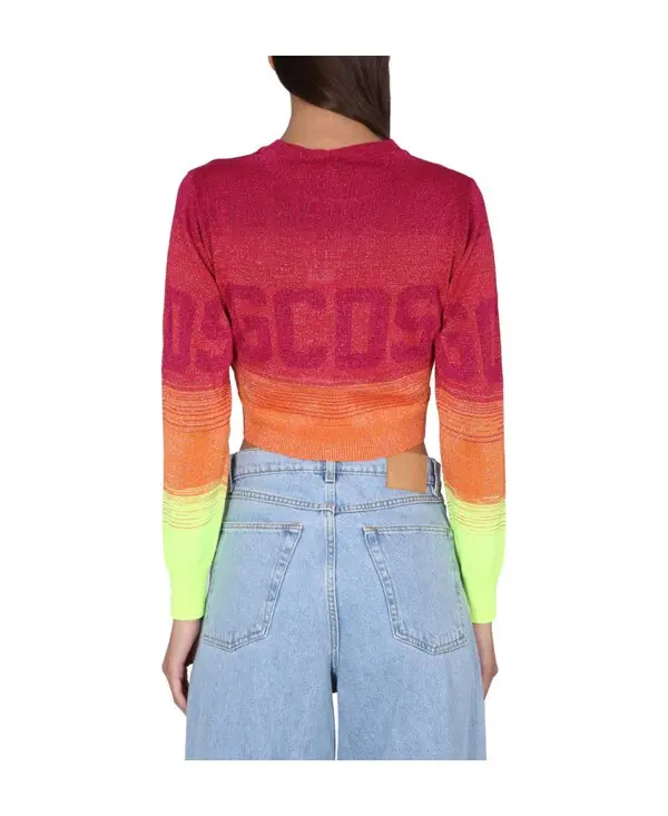 Gcds Logo Knit Cropped Jumper