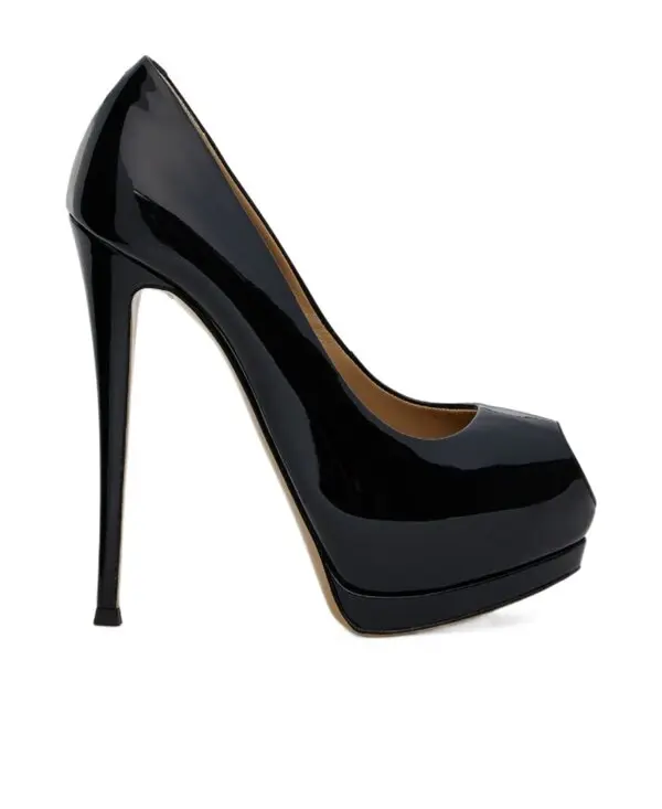 GIUSEPPE ZANOTTI Sharon Peep Toe Sandals - Black
