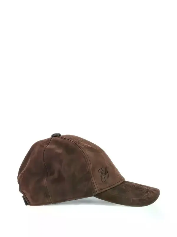Emporio Armani Suede Logo-embroidered Baseball Cap