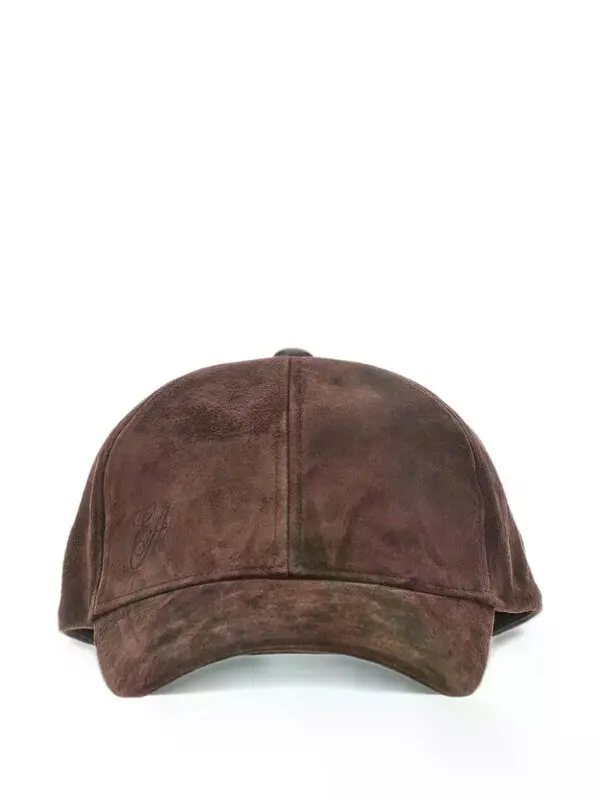 Emporio Armani Suede Baseball Cap - Brown