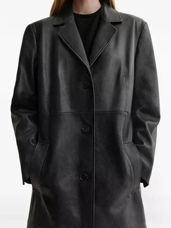 ARMA Panelled Leather Coat