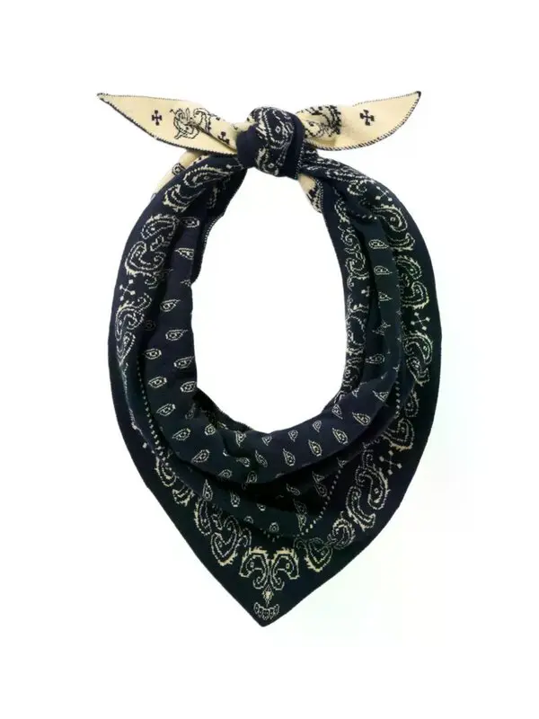 Guest In Residence Paisley-print Bandana Scarf - Blue
