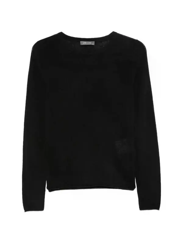 PHILO-SOFIE Contrast-stitch Crew-neck Top