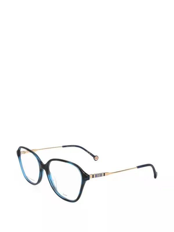 Carolina Herrera Geometric Frame Eyeglasses - Blue