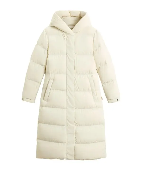 Woolrich Cloud Madison Hooded Quilted Coat - White