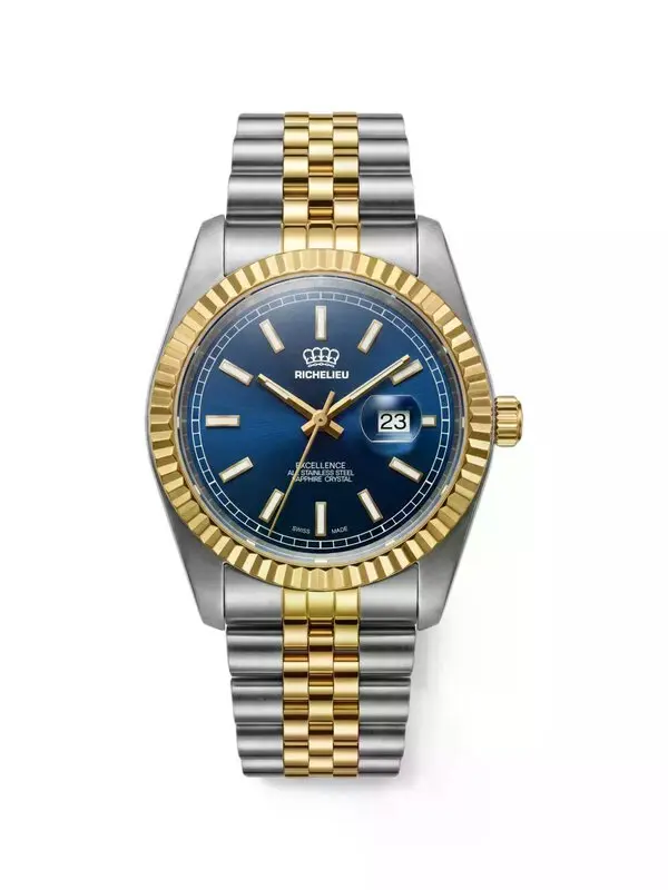RICHELIEU SWISS Classic Fluted Bezel 38mm Watch