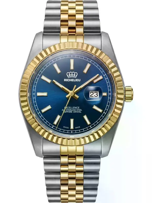 RICHELIEU SWISS Classic Fluted Bezel 38mm Watch