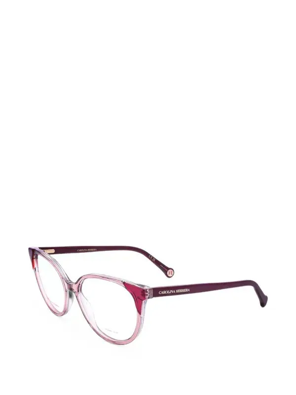 Carolina Herrera Geometric Frame Eyeglasses - Pink