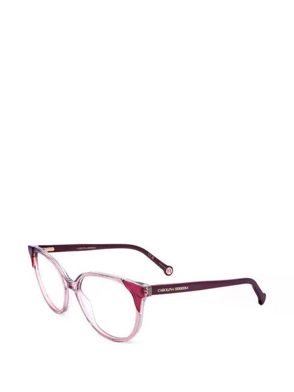 Carolina Herrera Geometric Frame Eyeglasses - Pink