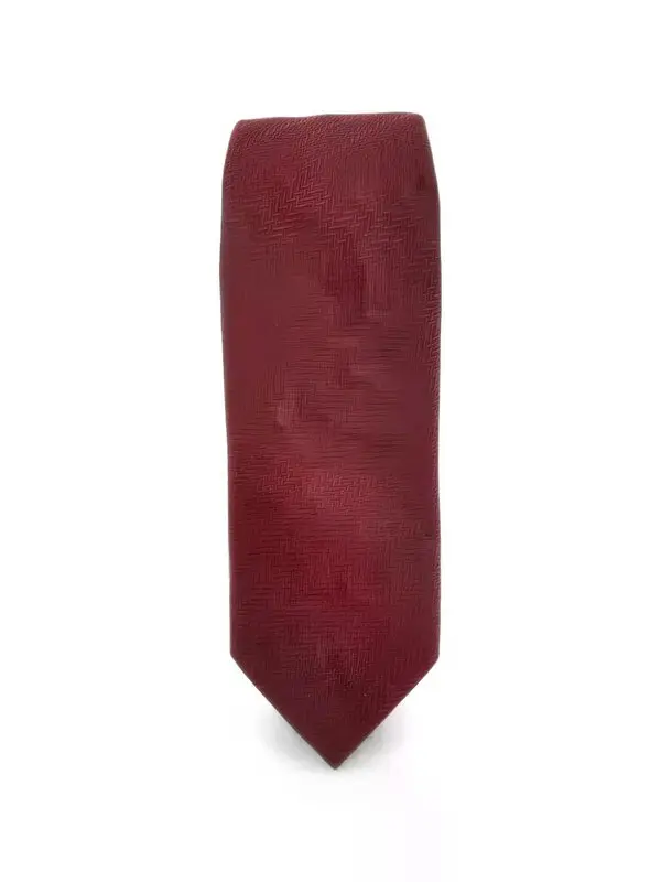 Emporio Armani Herringbone-weave Silk Tie