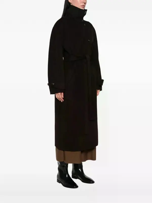 Soeur James Belted Button-up Coat