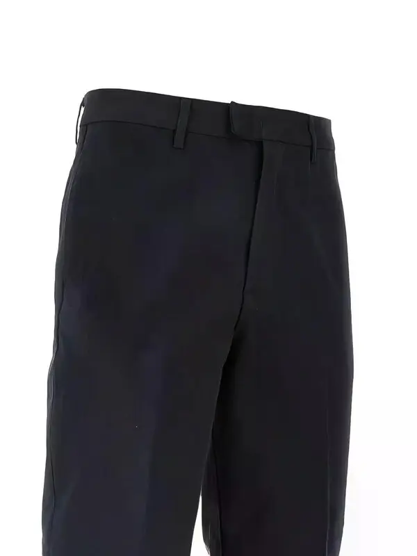 Emporio Armani Straight-leg Cotton Trousers