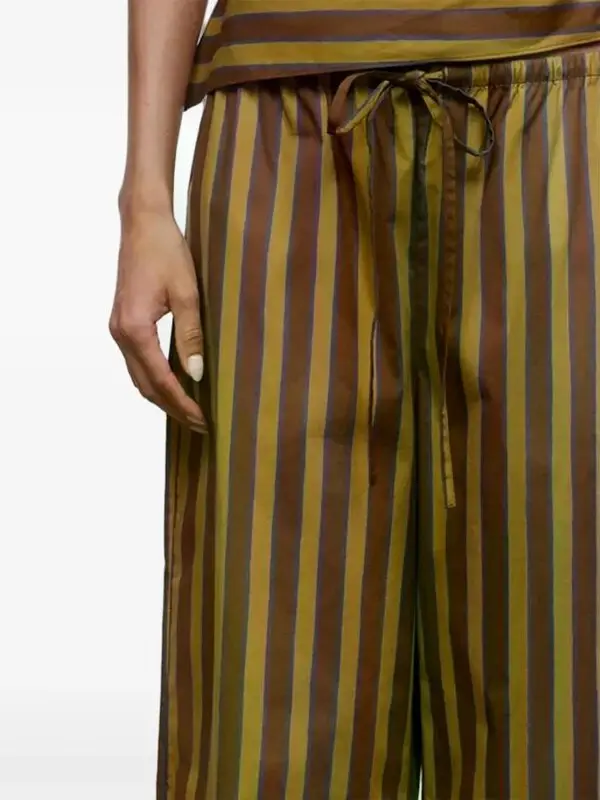 Staud Mateo Striped Trousers - Brown