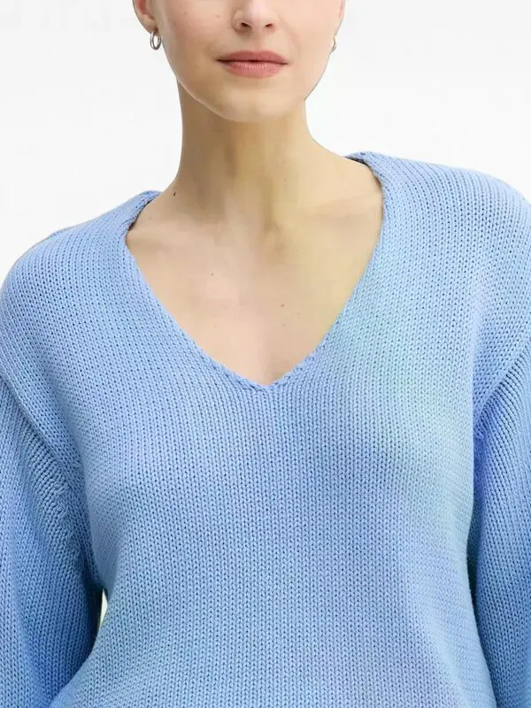 MOS MOSH Mmbine V-neck Chunky-knit Sweater