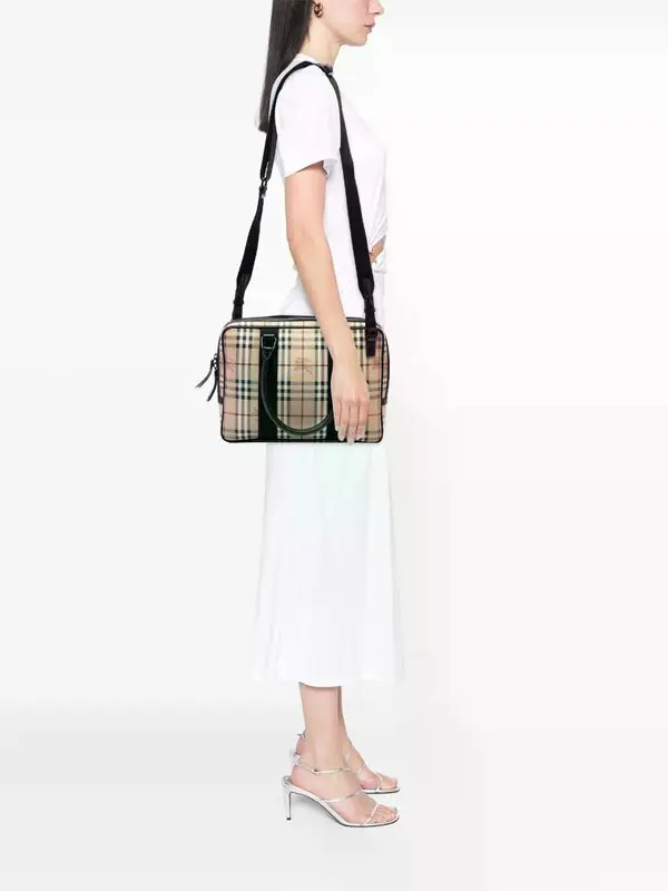 Burberry Haymarket Check Coated Canvas Business Bag